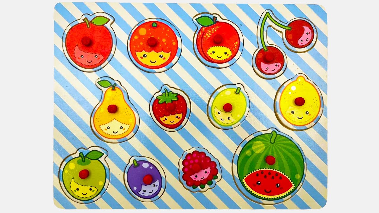 Puzzle For Preschoolers | Learning names of Fruits for Kids | Preschool ...