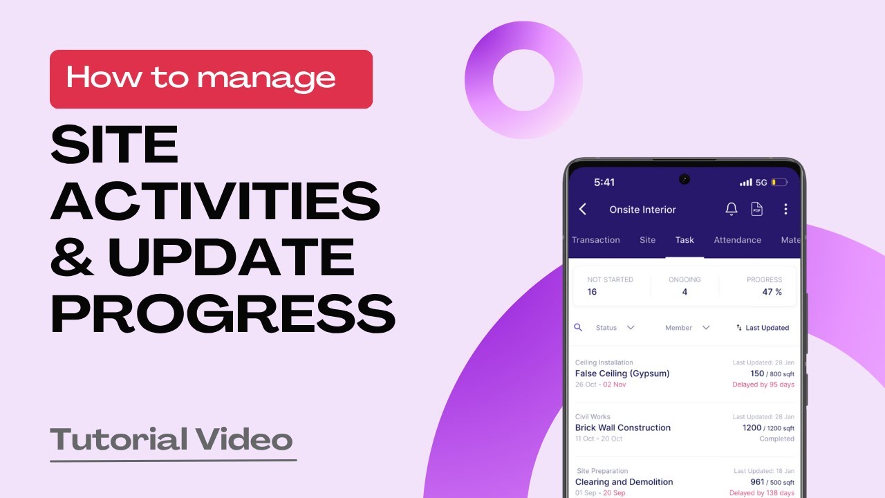 Daily Progress & Site Activity Management on Onsite | Step-by-Step ...