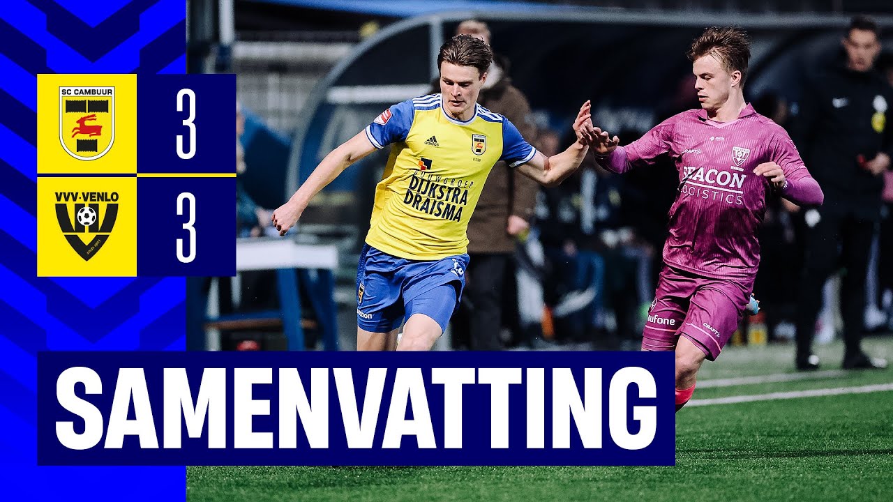 Late tegentreffer... 😕 | Samenvatting SC Cambuur - VVV-Venlo (3-3) 📺 ...