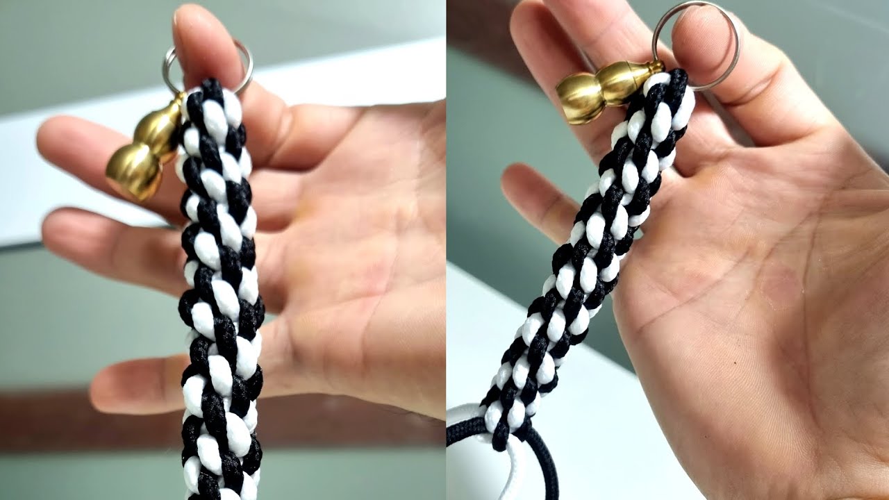 diy - How to tie a beautiful pyramid keychain #tutorial #keychain - YouTube