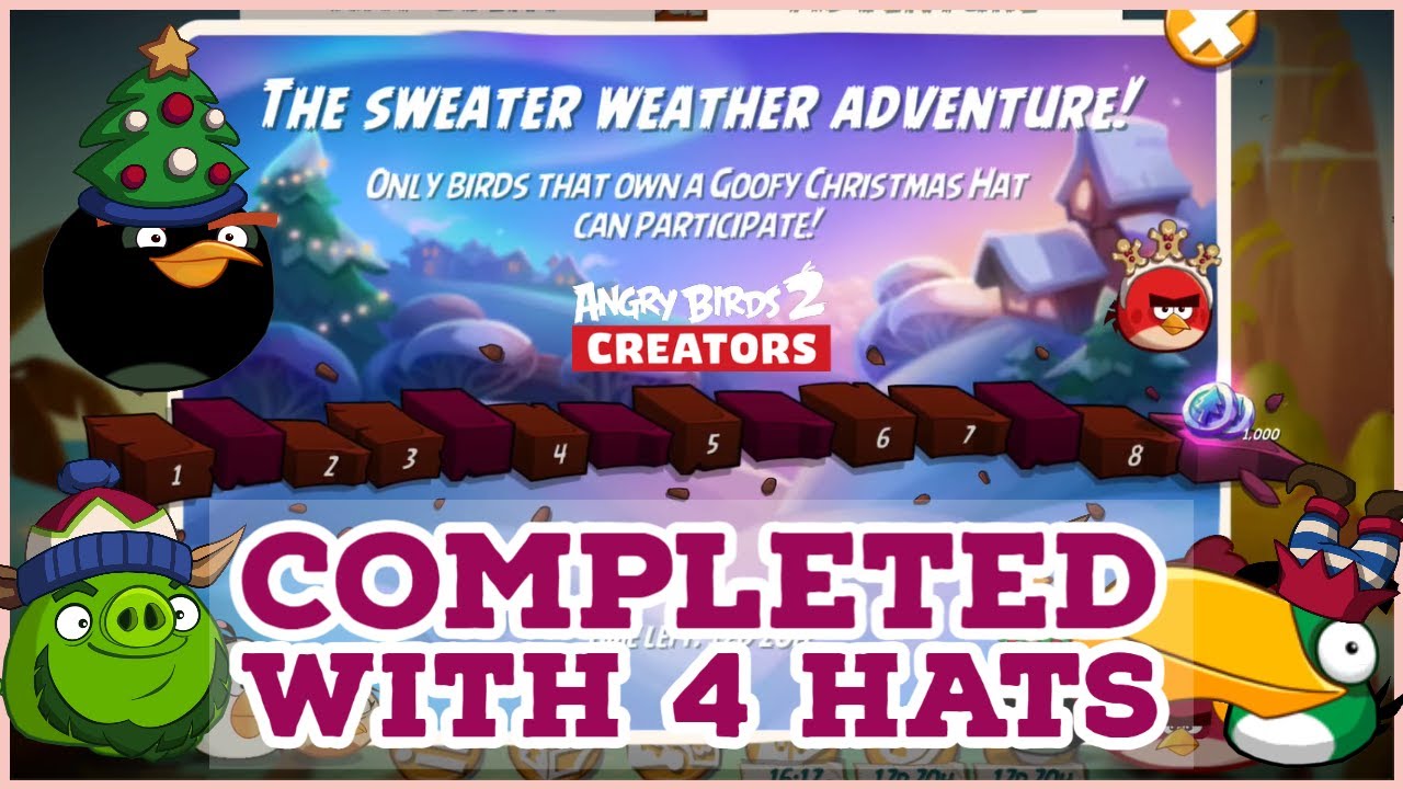 The Sweater Weather Adventure levels 4 to 8 with Four Hats | Angry ...