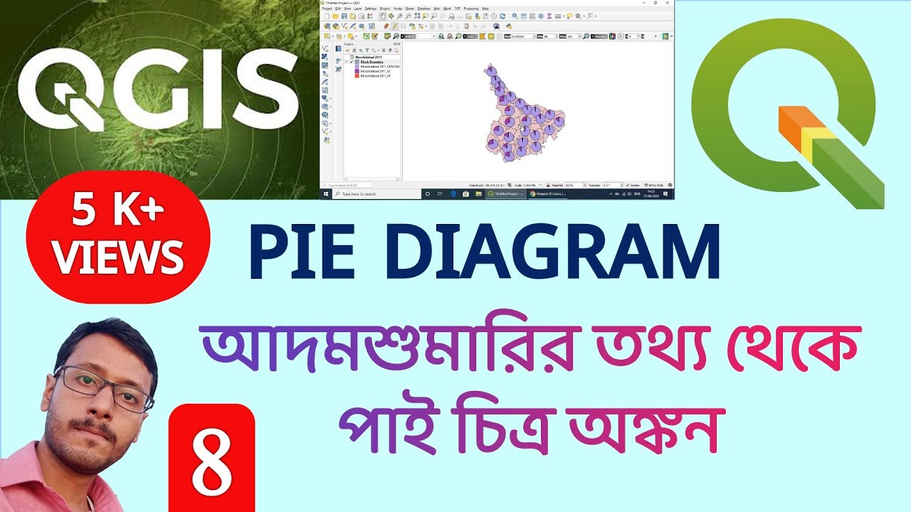 Draw Pie Diagram using Census Data in QGIS | Print Layout | Thematic ...