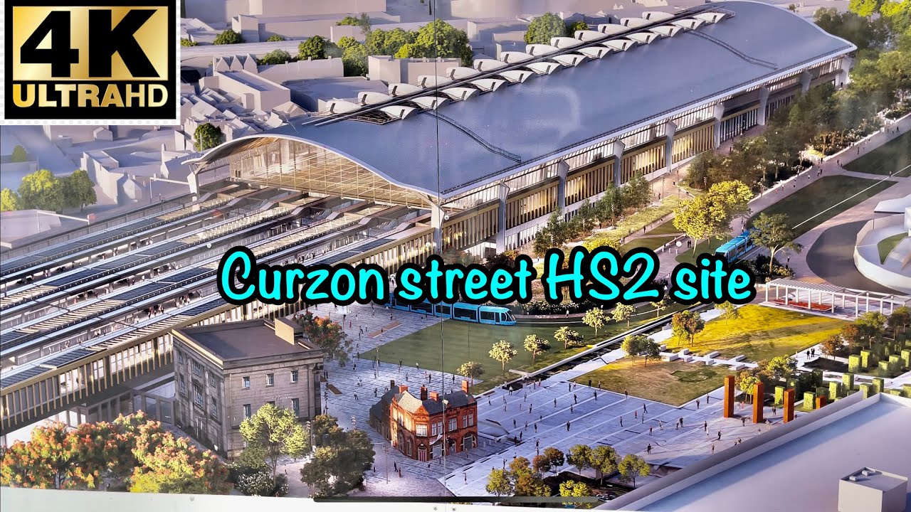 Curzon street HS2 site Birmingham 4K - YouTube