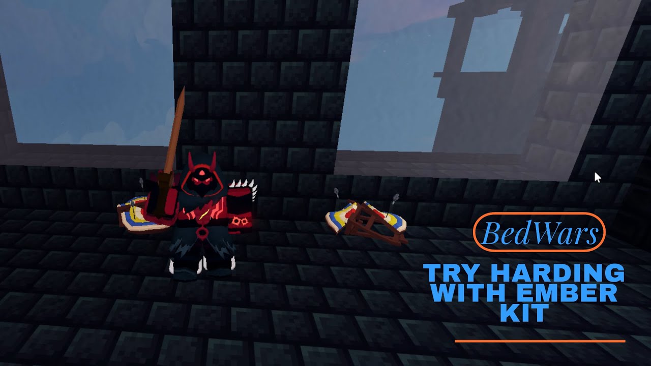 Try Harding with Ember Kit in Bed Wars Roblox || ASMR || Bedwars Roblox ...