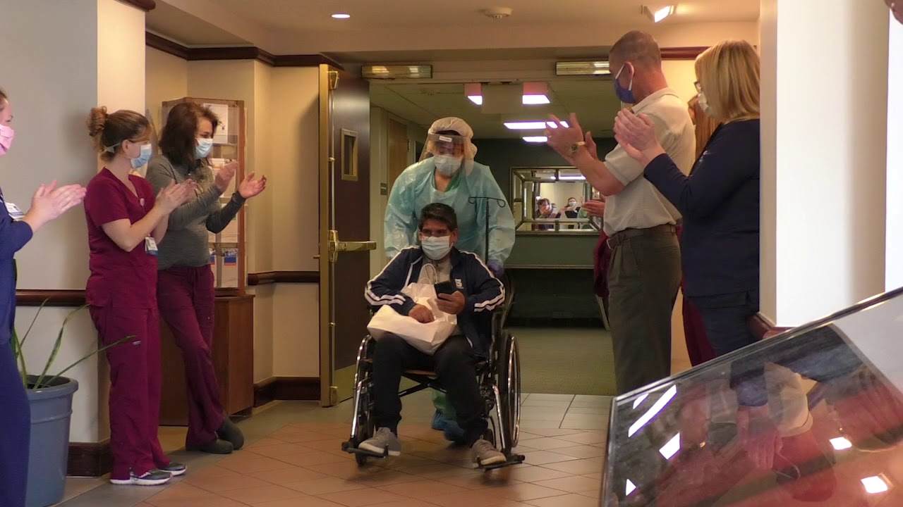 Grand View Health Patients Treated for COVID-19 Go Home - YouTube
