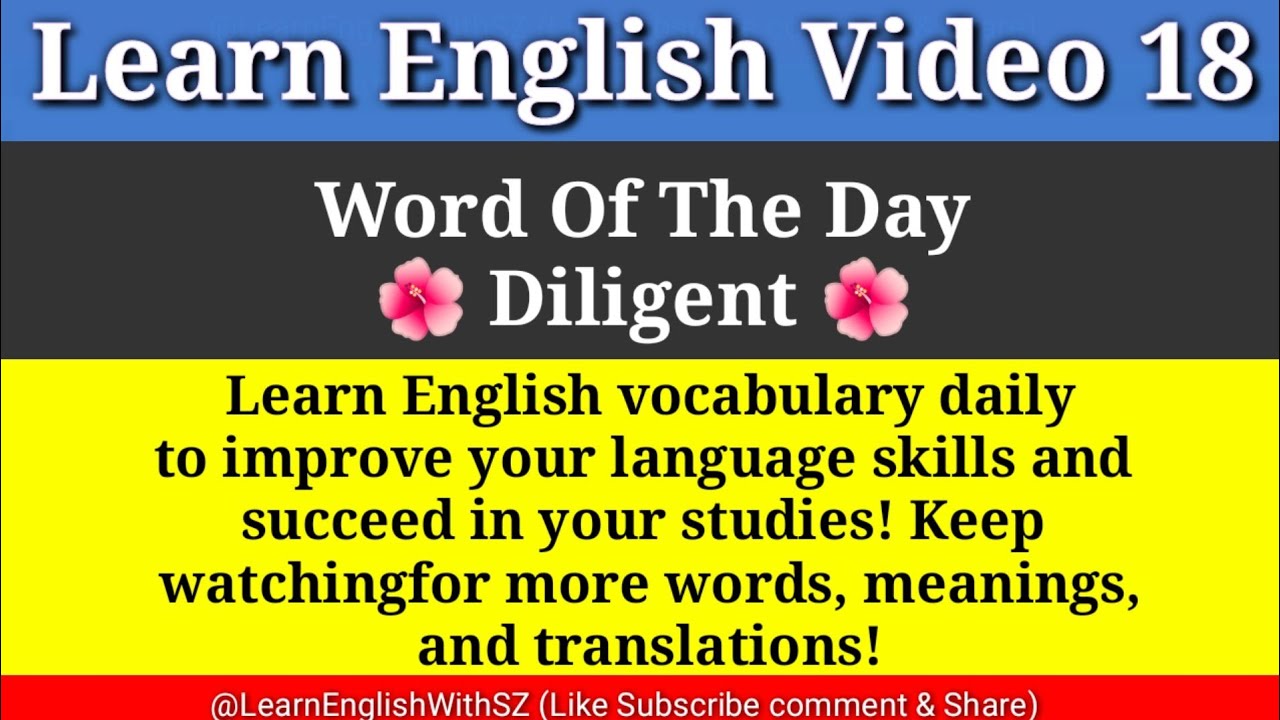 diligent | diligent meaning | diligent sentence | learn vocabulary ...