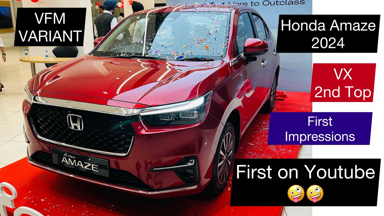 New Honda Amaze Facelift || 2nd Top(VX) Variant || First Impressions || Wheels and Tech - YouTube