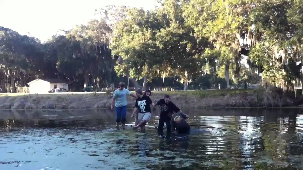 Canoeing in a pond - YouTube