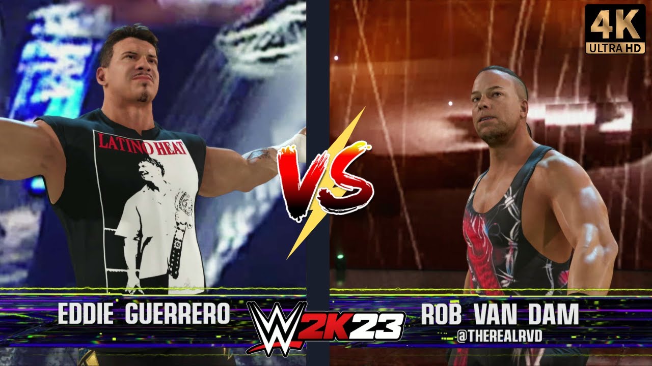 Eddie Guerrero vs Rob Van Dam | WWE2K23 Extreme Rules (PS5 Gameplay in ...