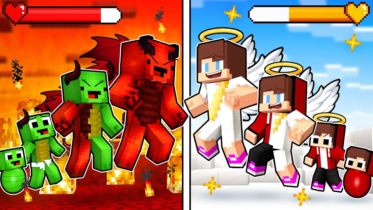 JJ and Mikey: Evolution DEVIL vs ANGEL Life Cycle Survive Battle in ...