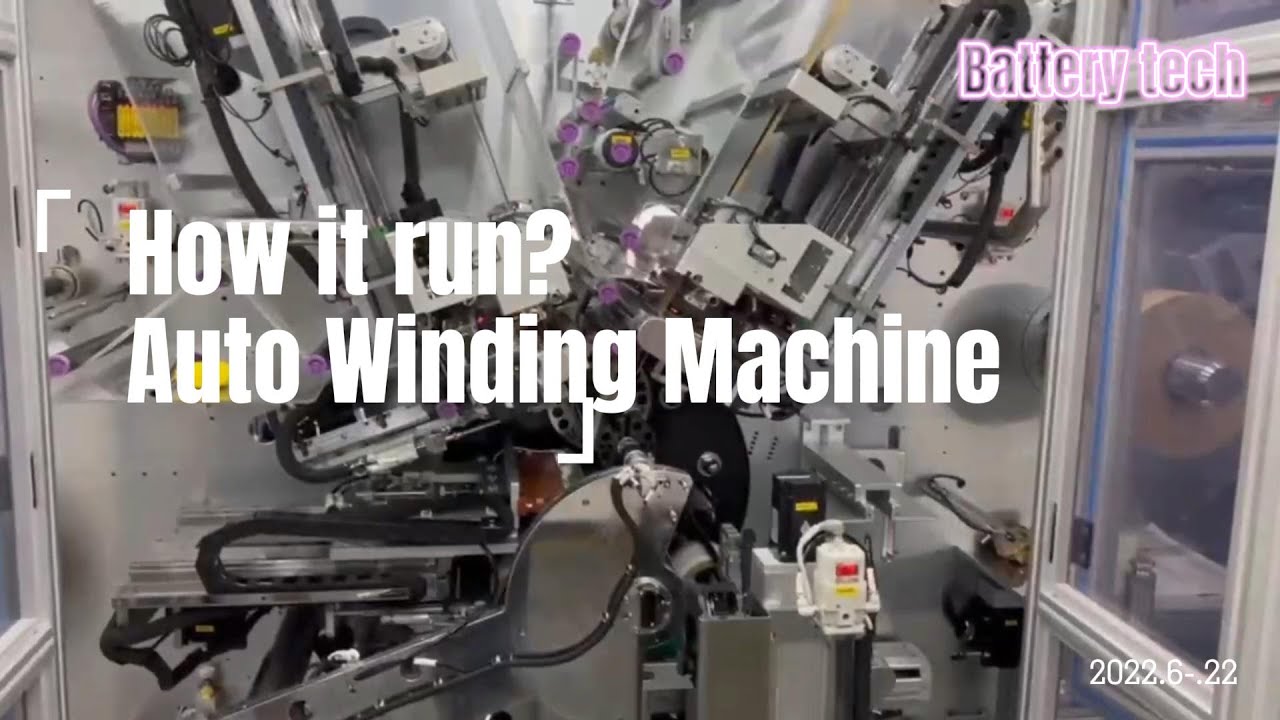 Auto winding machine producing jelly roll in lithium ion battery - YouTube