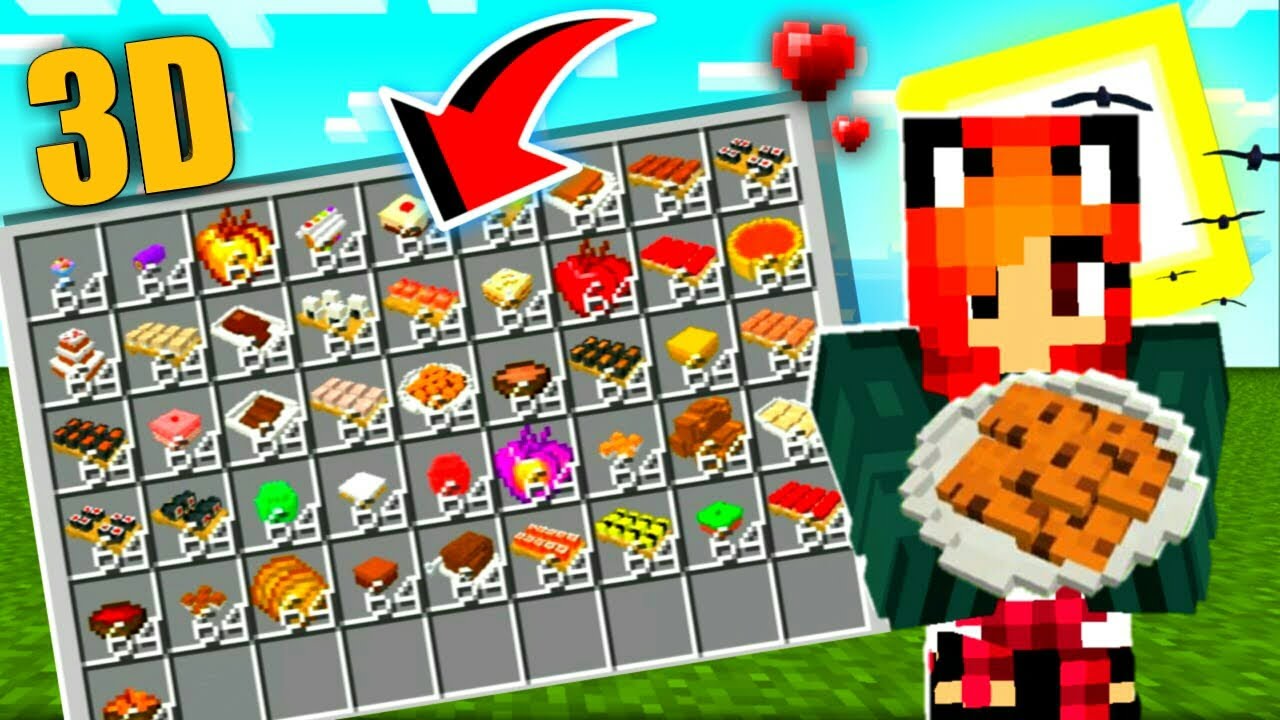 COMO TER MOD DE (COMIDA 3D) PARA O MINECRAFT PE 😋 - YouTube