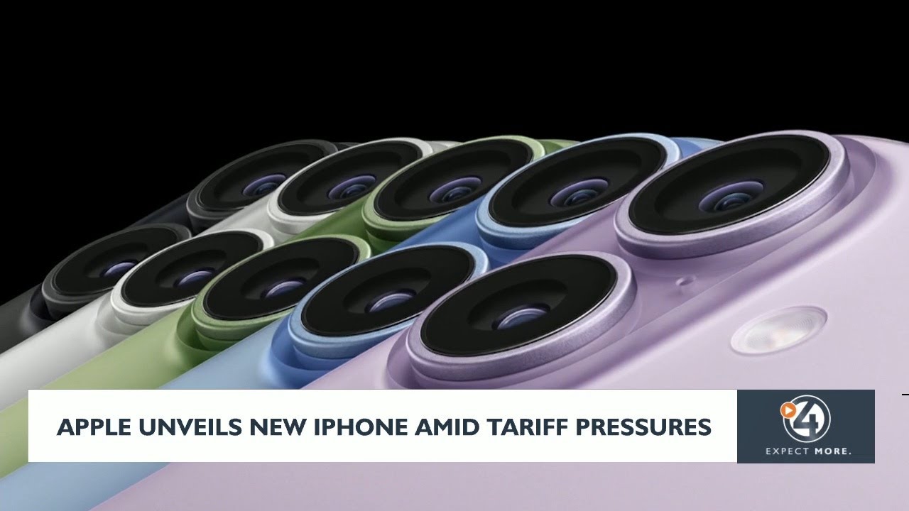 Apple unveils new iPhone amid tariff pressure - YouTube
