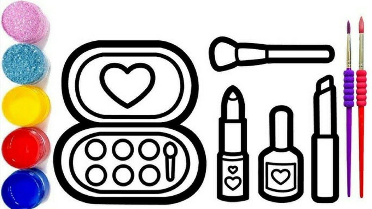 How To Draw Makeup kit | part 104 - YouTube