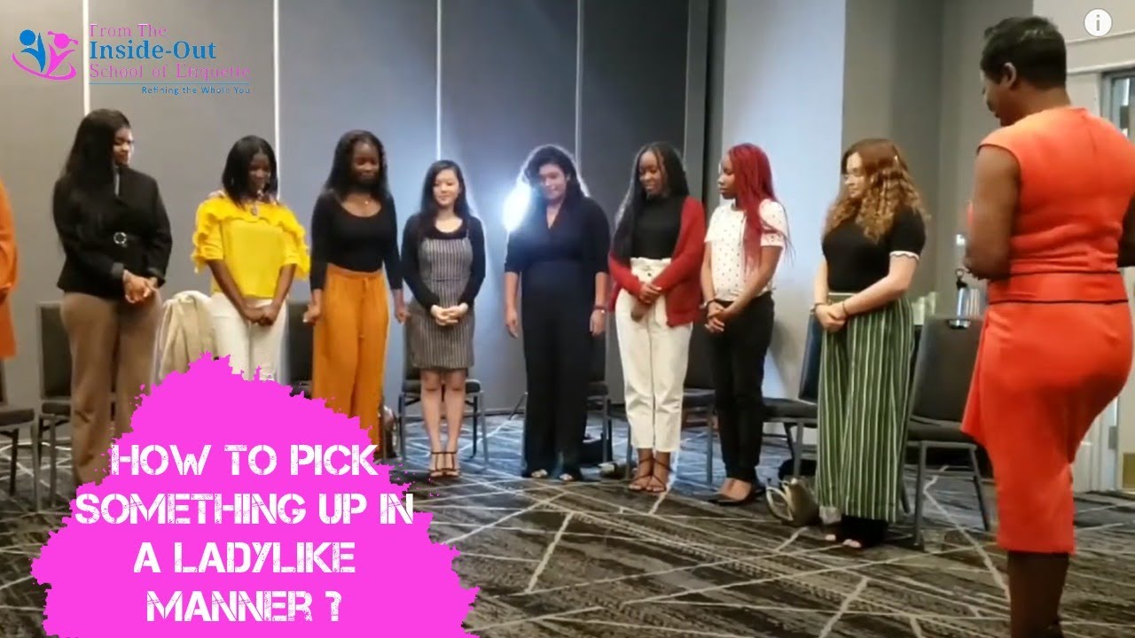 How to pick something up in a ladylike manner ? - YouTube