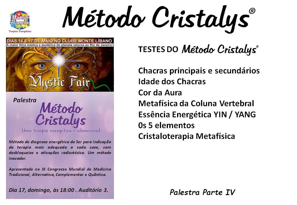 Palestra Método Cristalys Mystic fair 2015 Parte IV - YouTube