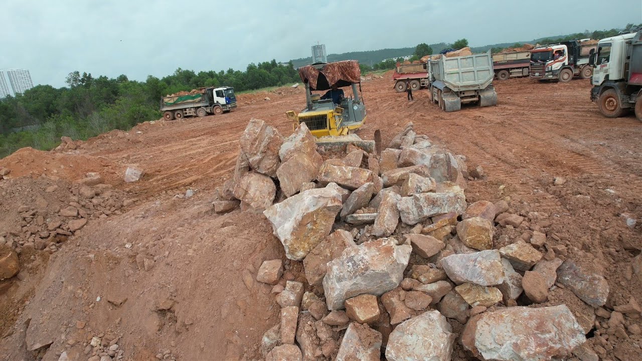 Episode 37| Mighty Team Machines Working Twos Bulldozer Push Rock, Dump ...