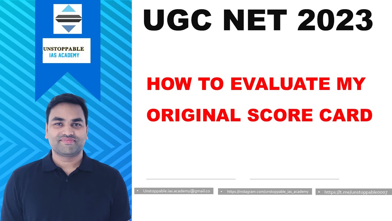 HOW TO EVALUATE MY ORIGINAL SCORE CARD || UGC NET 2023 - YouTube