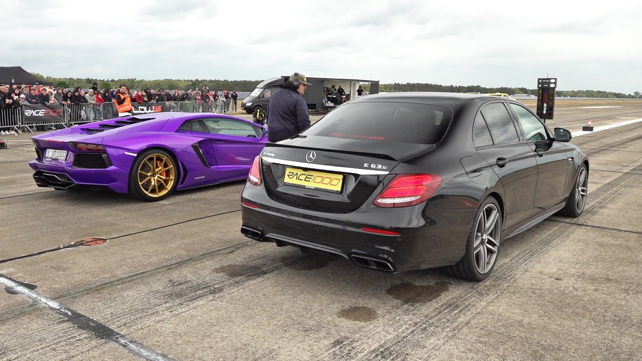 Mercedes-AMG E63S 4Matic+ vs Lamborghini Aventador LP700-4 - YouTube