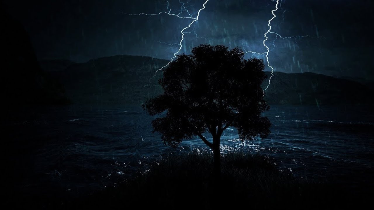Crashing Waves, Steady Rain, & Rumbling Thunder | Thunderstorm and ...