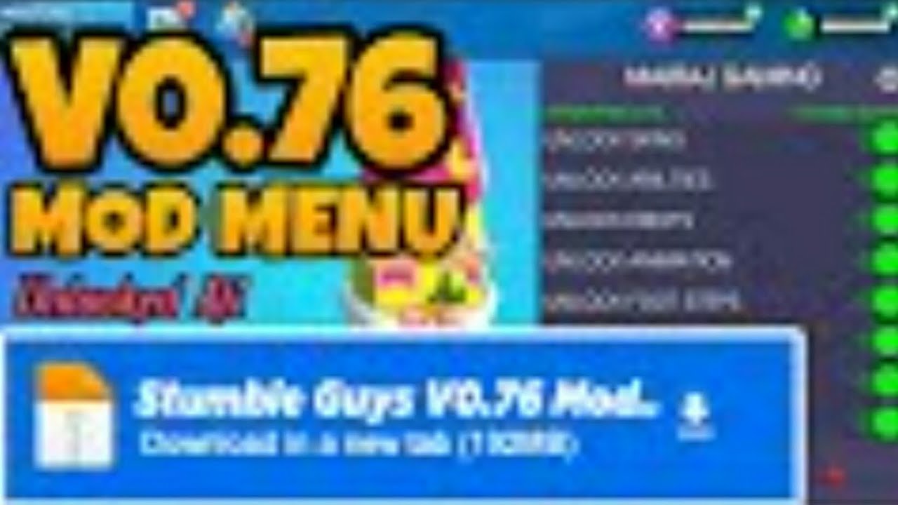 mod stumble guys mairaj gaming mod menu V 76.0 Beta subscribe chan ...