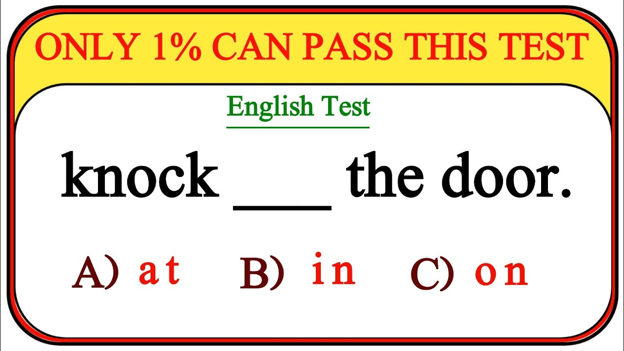 English Grammar Test 🌟 if you pass this test, your English is ...