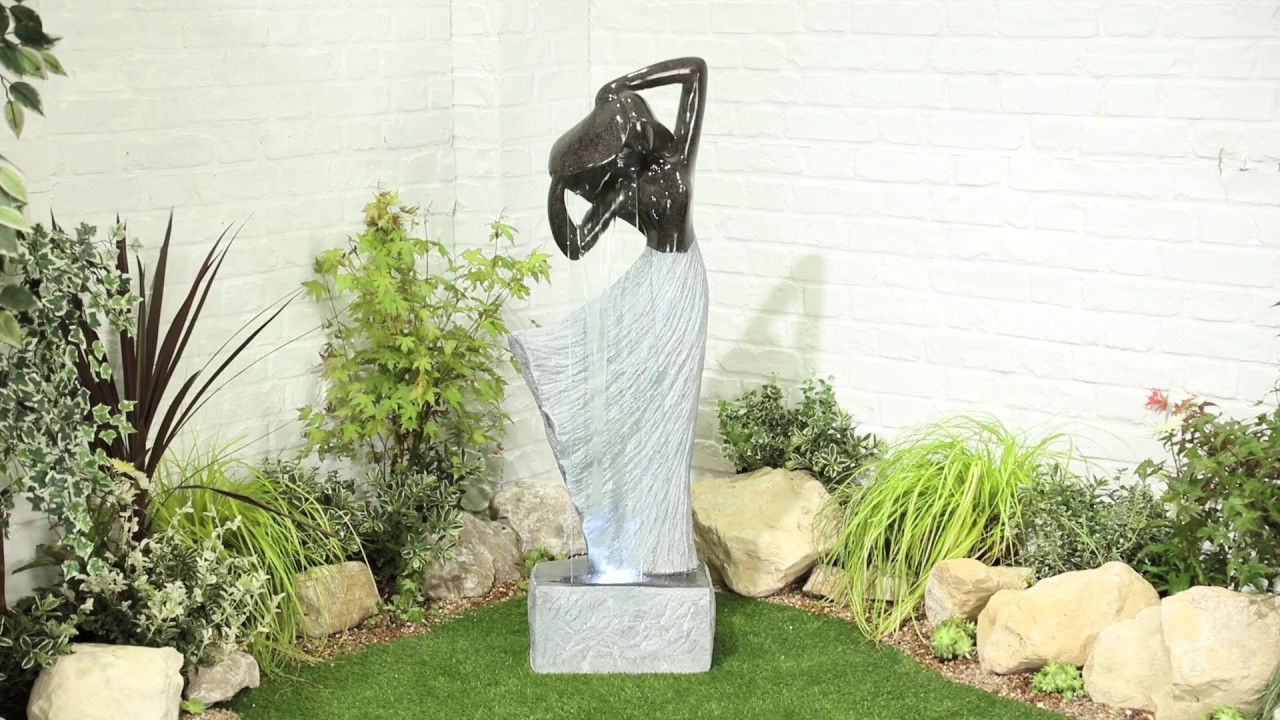 WF9800 - Waterfall Dancer Water Feature with Lights - YouTube