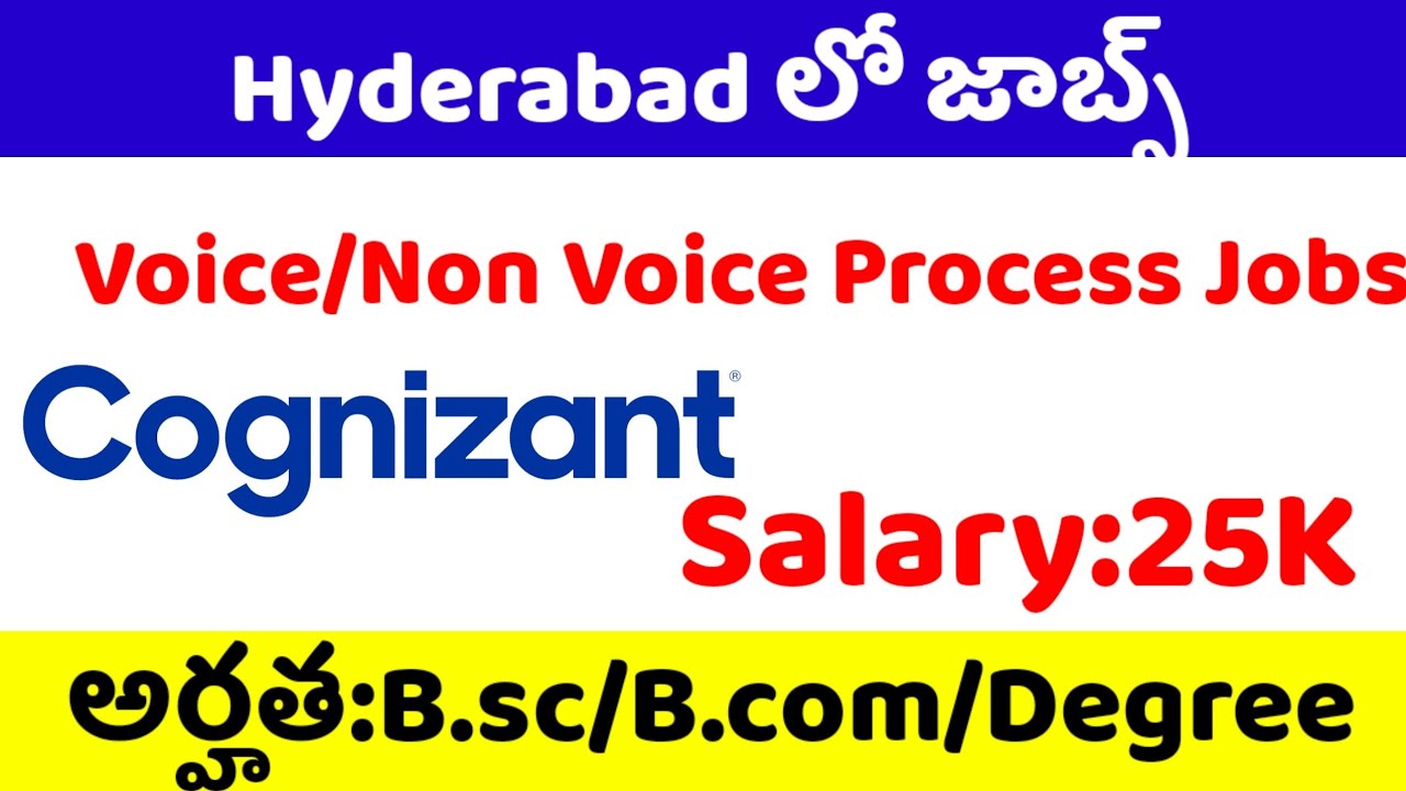 Cognizant Latest Voice Process Jobs Hyderabadjobs In Telugu Hyderabadit Jobsjobs In