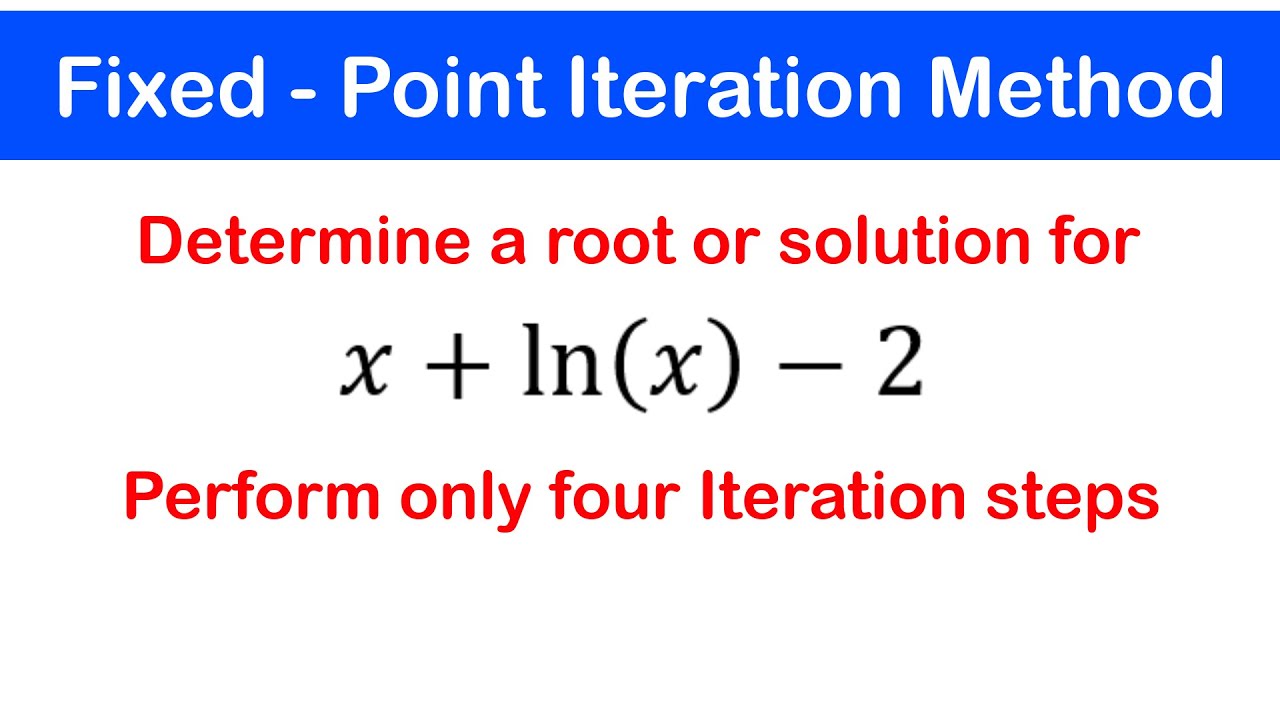 π’09b Fixed Point Iteration Method Intro Example 2 And 3 Youtube