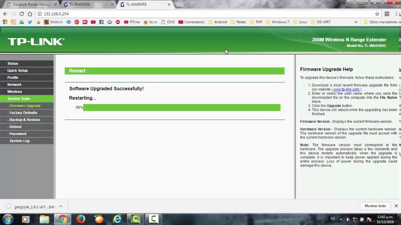 Como instalar Gargoyle firmware custom en un repetidor TP-LINK TL-WA850RE - YouTube