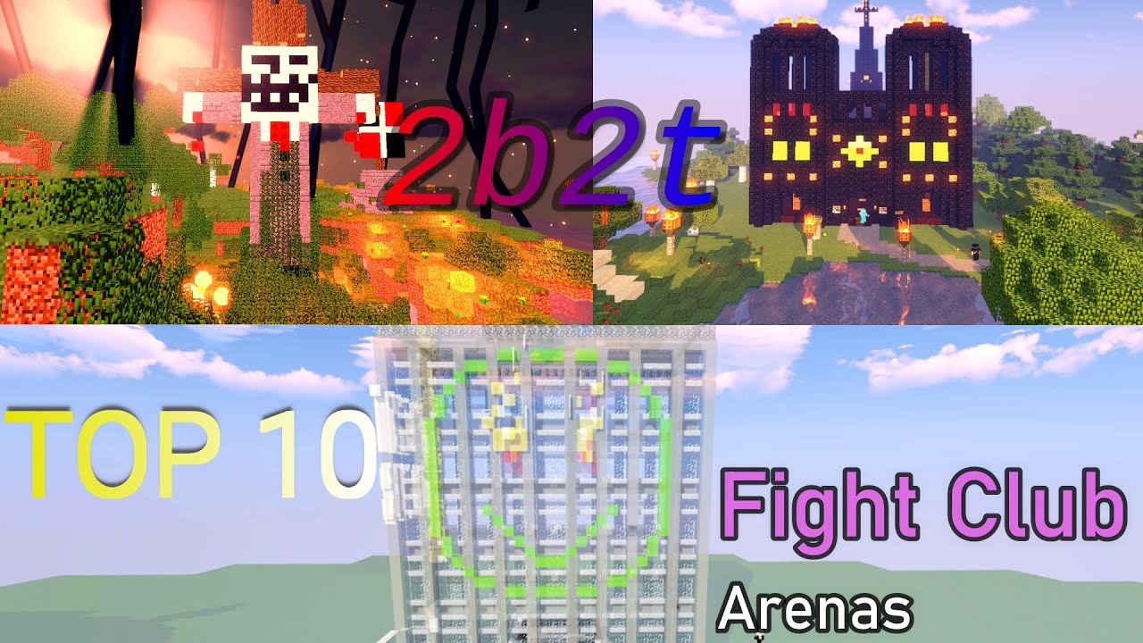 Top 10 Minecraft 2b2t Fight Club Arena Builds Ever - YouTube