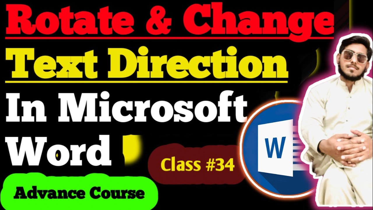 How To Rotate And change Text Directions In Microsoft Word 😐|| - YouTube