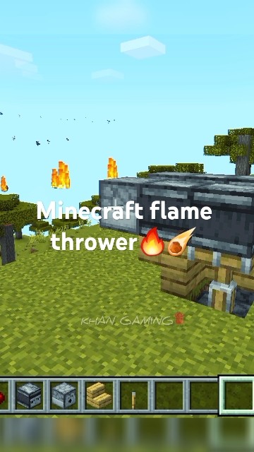 Minecraft flame thrower || Rate this 1-10 || KHAN GAMING #minecraft # ...