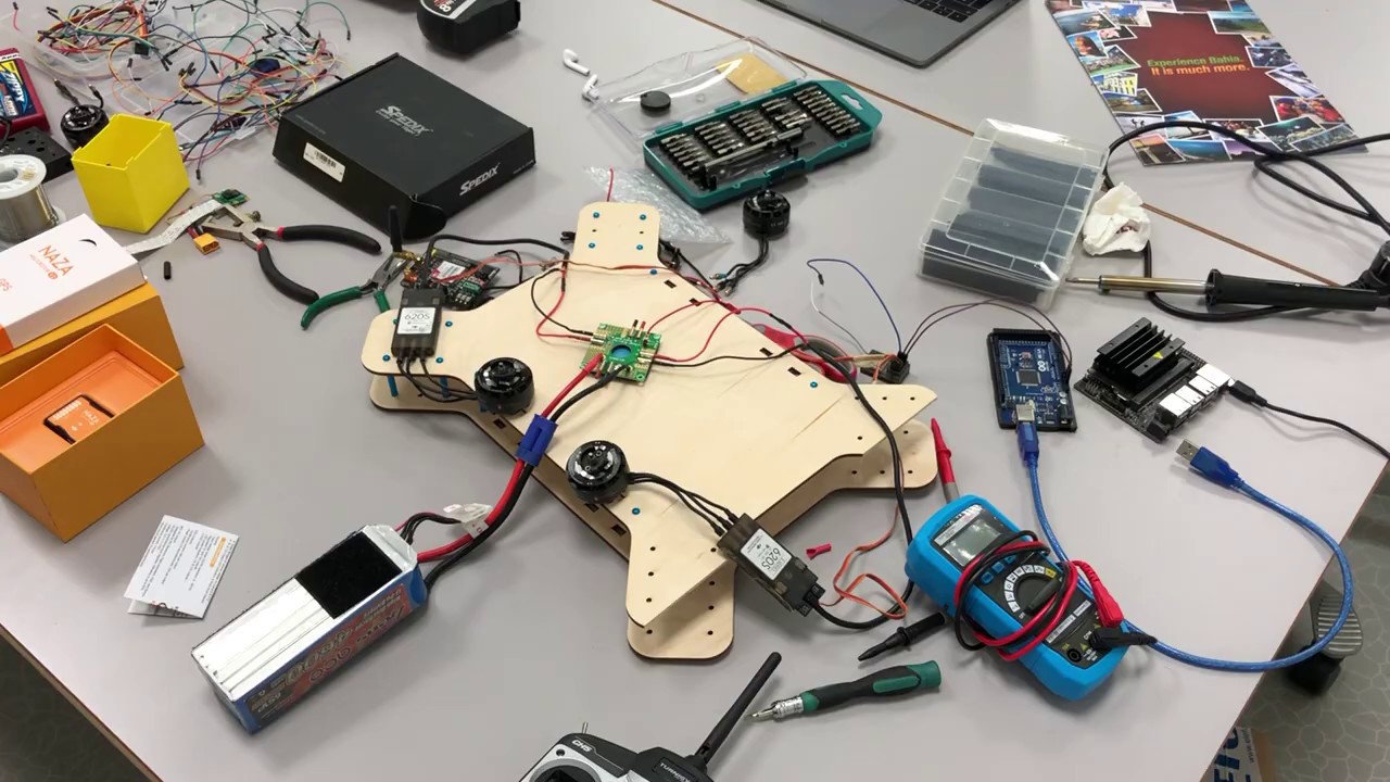 Autonomous Surveillance Drone: Dual motor test - YouTube