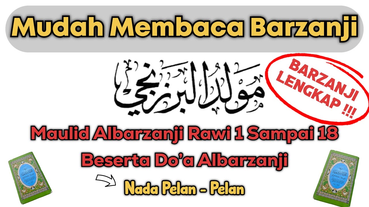 Mudah ‼️ Inilah cara membaca Barzanji Rawi 1 Sampai 18 Beserta Do’a Al ...