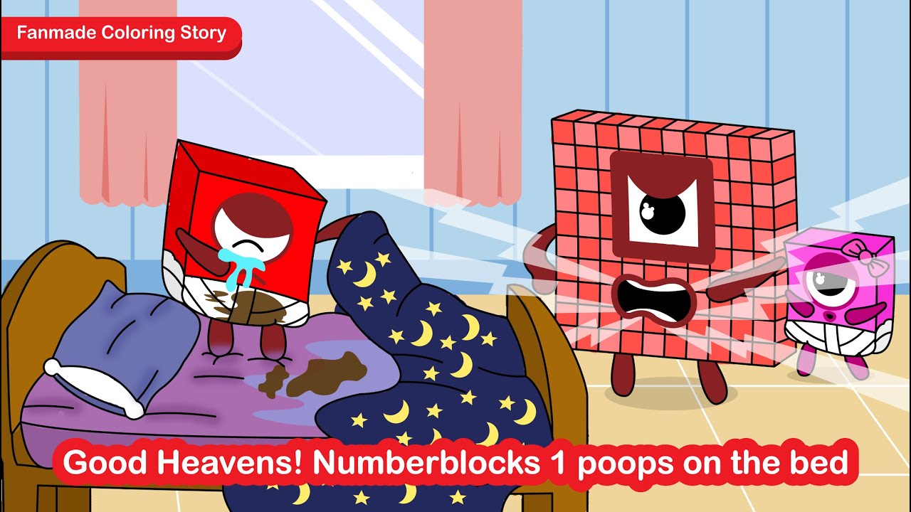 Good Heavens! Numberblocks 1 poops on the bed | Numberblocks Fanmade ...