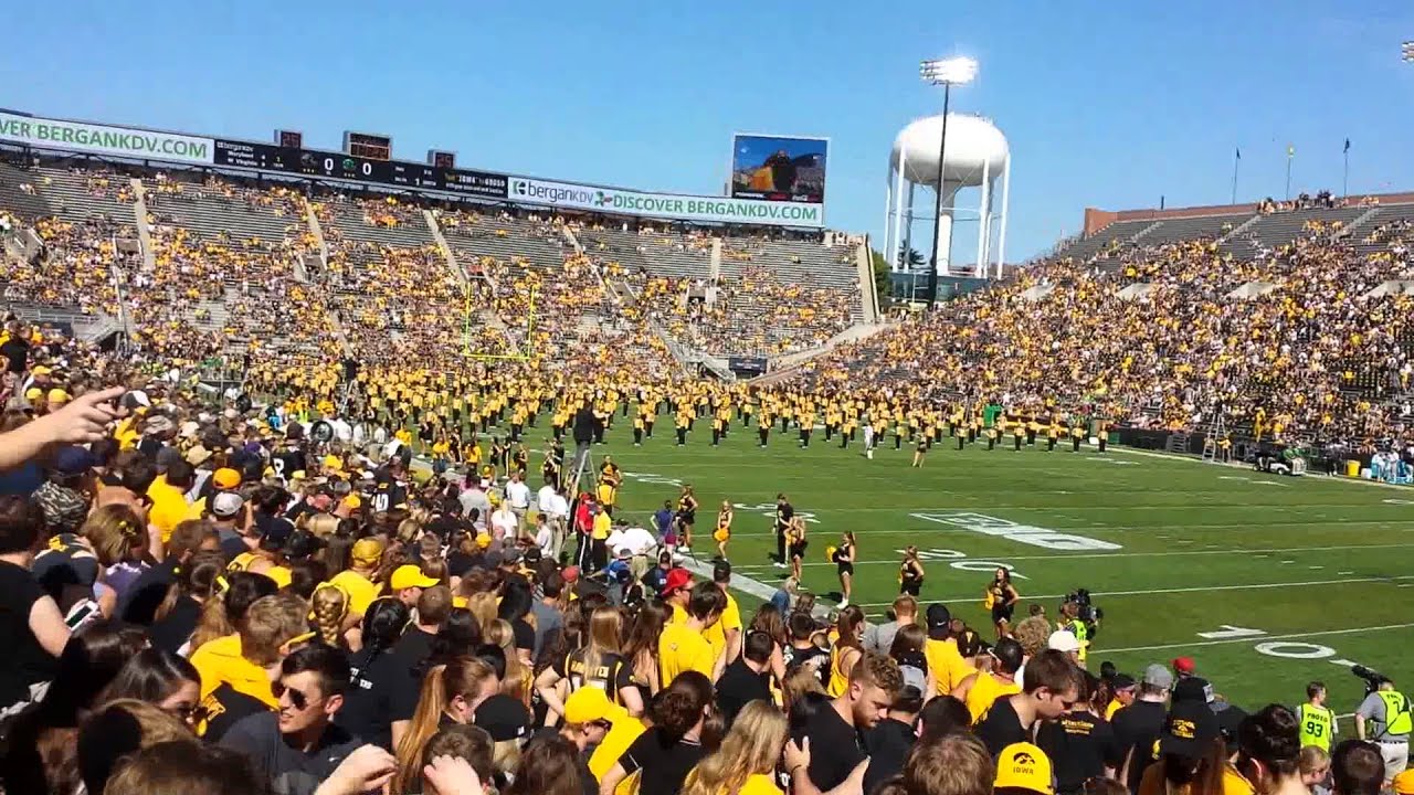 Iowa Hawkeye Marching Band Pregame - YouTube