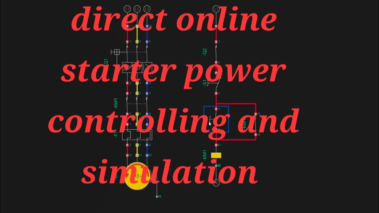 DOL Starter Connection with Indicator 3 Phase Direct On Line Starter ...