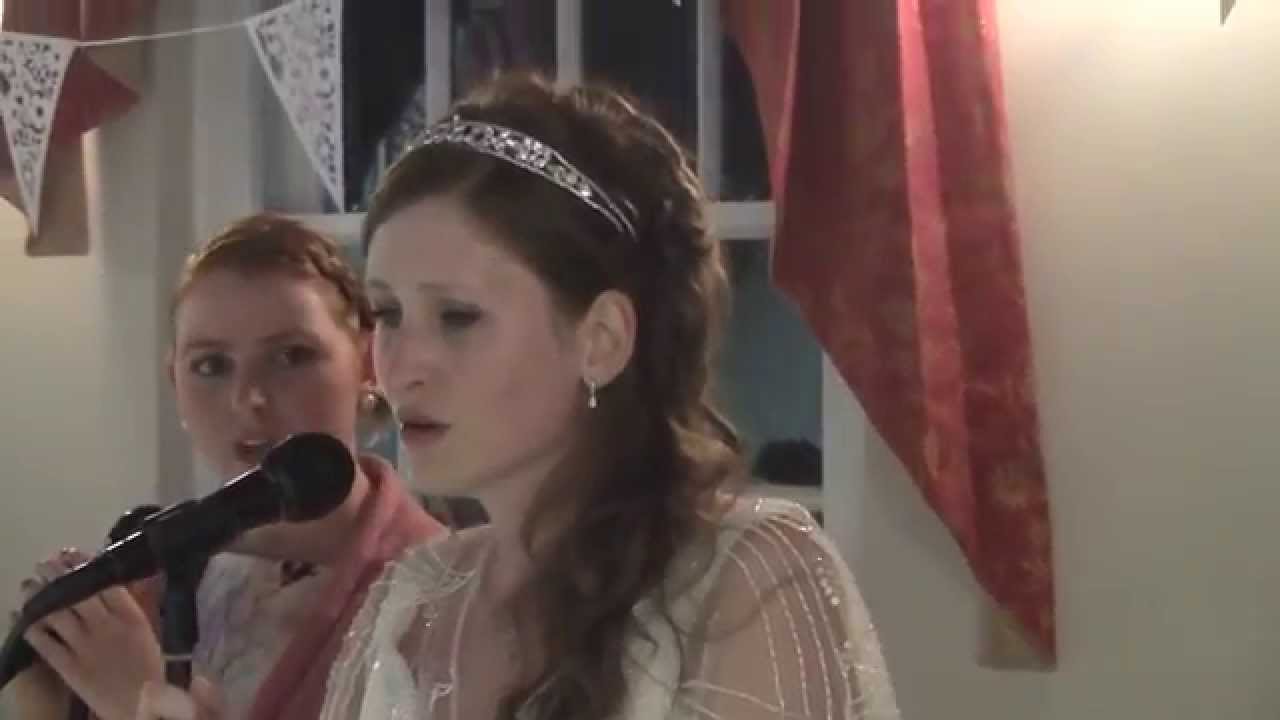 Wedding Song Bride Sings Lady Gaga You and I with the help of her ...