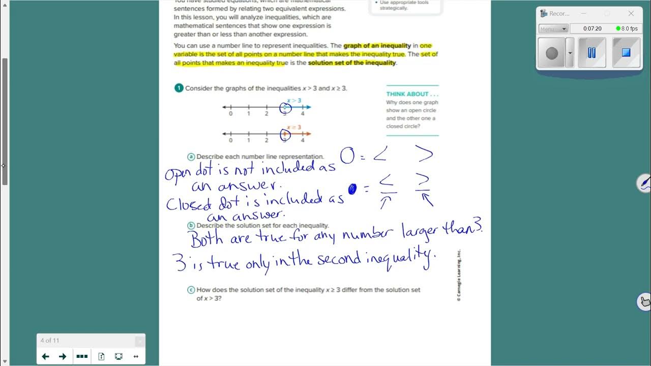 KMS 6th Grade Math - Module 3, Topic 2, Lesson 4-5 - Inequalities - YouTube