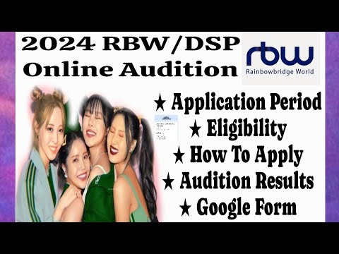 2024 RBW/ DSP Online Audition | Kpop Audition 2024 | Kpop Audition Tutorial | Mamamoo - YouTube