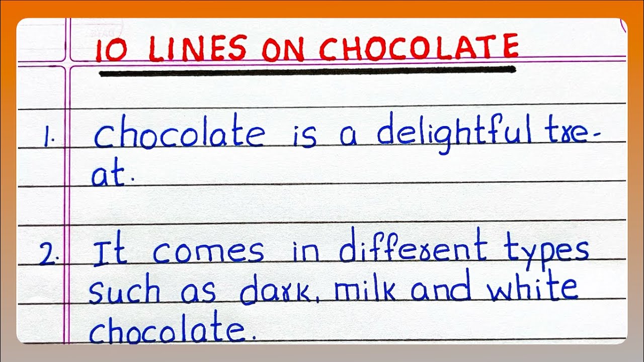 Few Lines about CHOCOLATE | 10 Lines on CHOCOLATE | in English - YouTube
