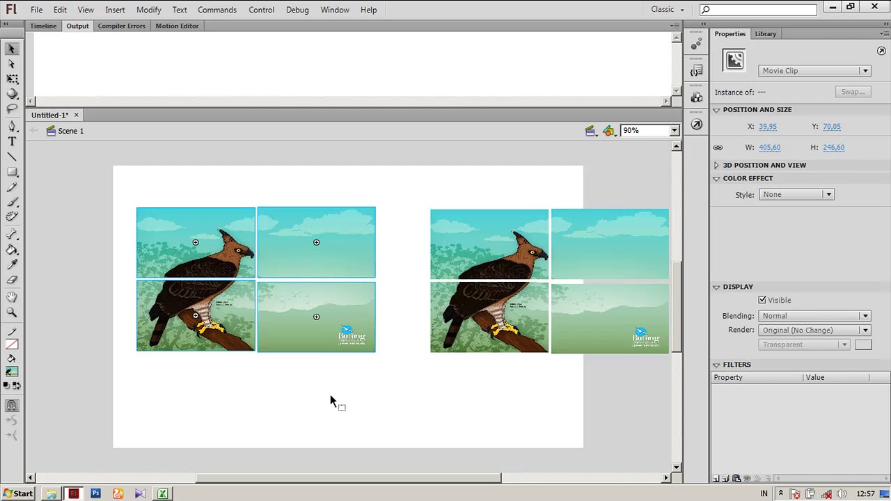 tutorial adobe flash : game puzzle part 1 - YouTube