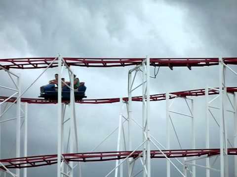 Funplex Roller Coaster Omaha - YouTube