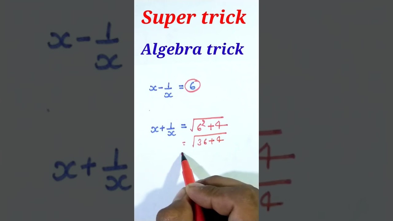 Algebra short trick math || math short trick #mathshorttrick - YouTube