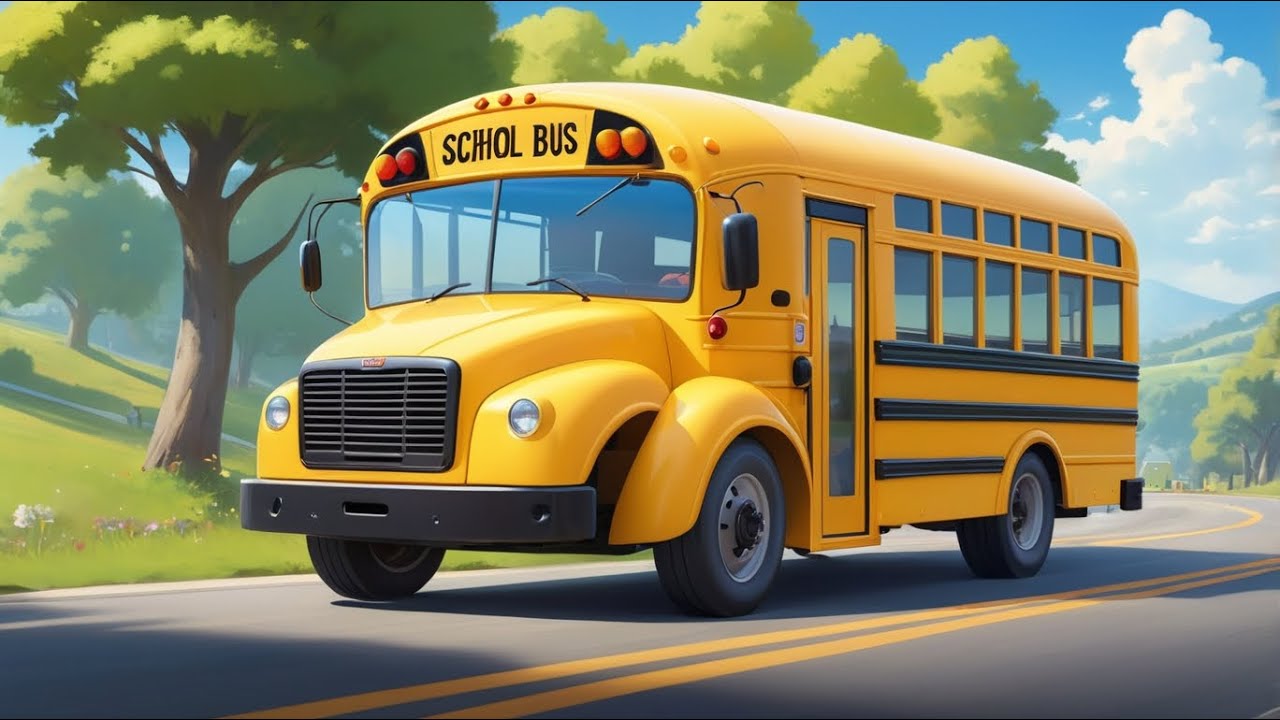 Wheels on the Bus Inspired Song | Bus Rolls Along | Fun Nursery Rhyme ...