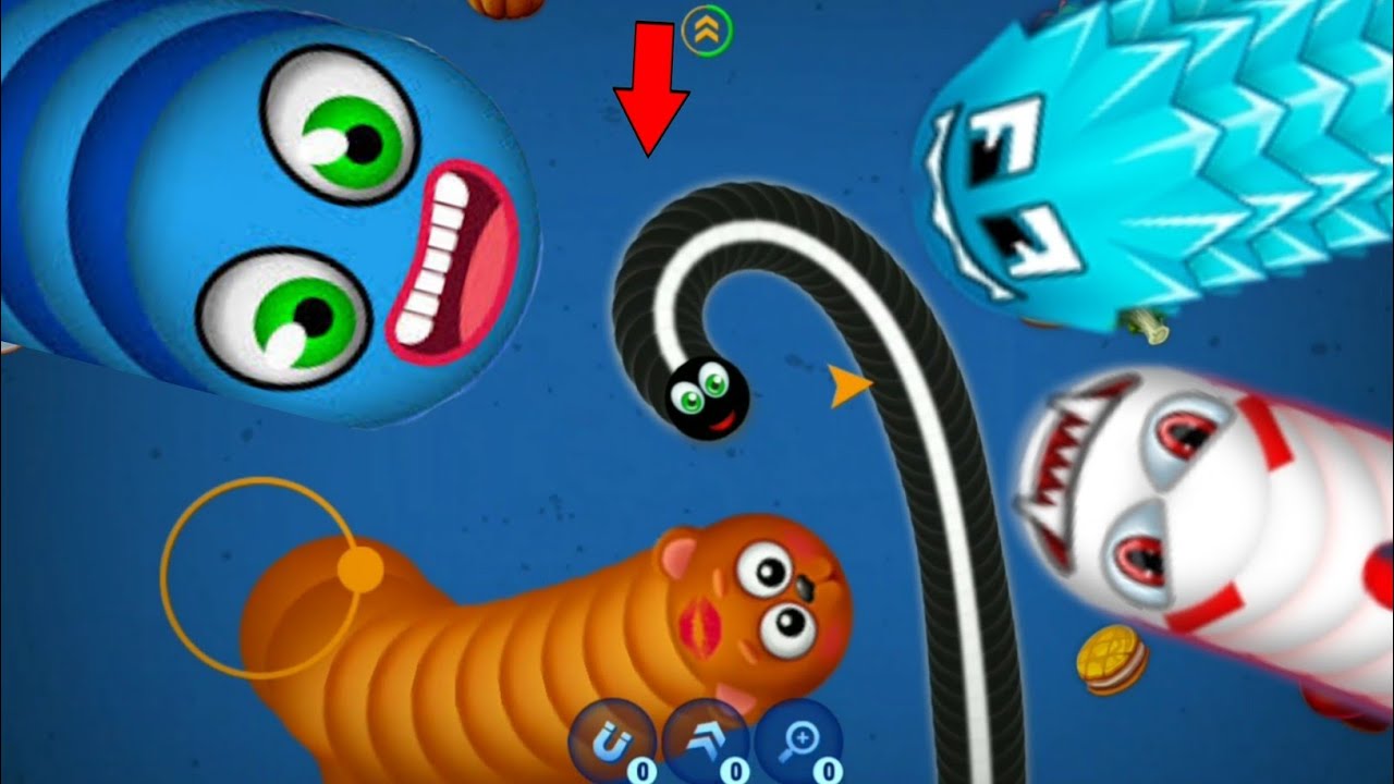 worms zone magic trap big snake kill nonstop #worms #wormszone #wormszoneio #slithersnake - YouTube
