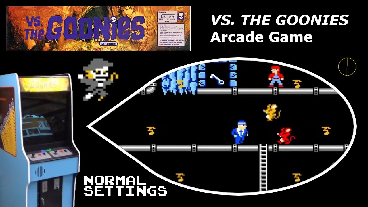 Vs. The Goonies Arcade Game (MAME), Normal Settings, Slower Timer ...