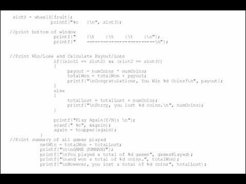 Slot machine coding - YouTube