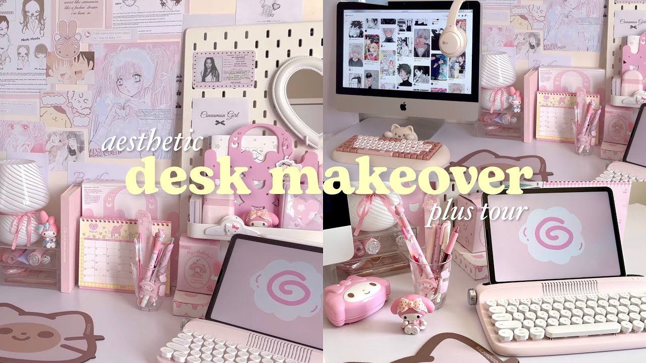 Desk Makeover Ideas Aesthetic Pinterest